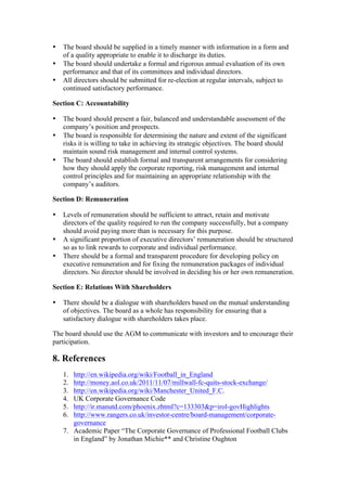 Corporate governance in football clubs | PDF