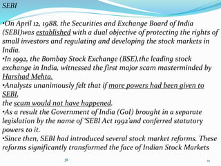 Corporate governance in india & sebi regulations | PPTX