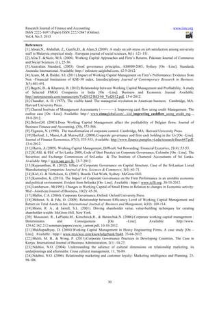 Corporate governance practices and its impact on working capital management， evidence from sri ...