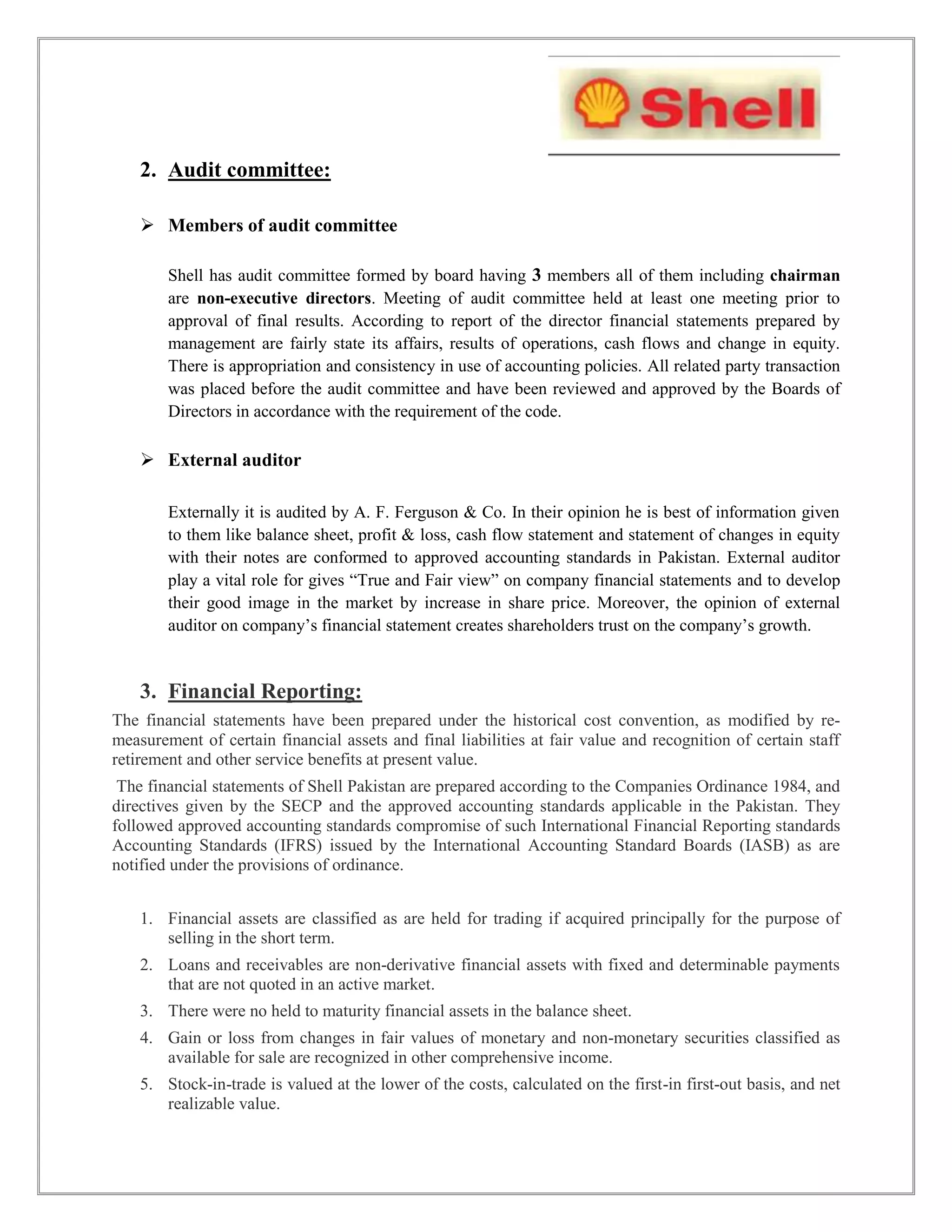 Corporate governance (shell pak) | PDF