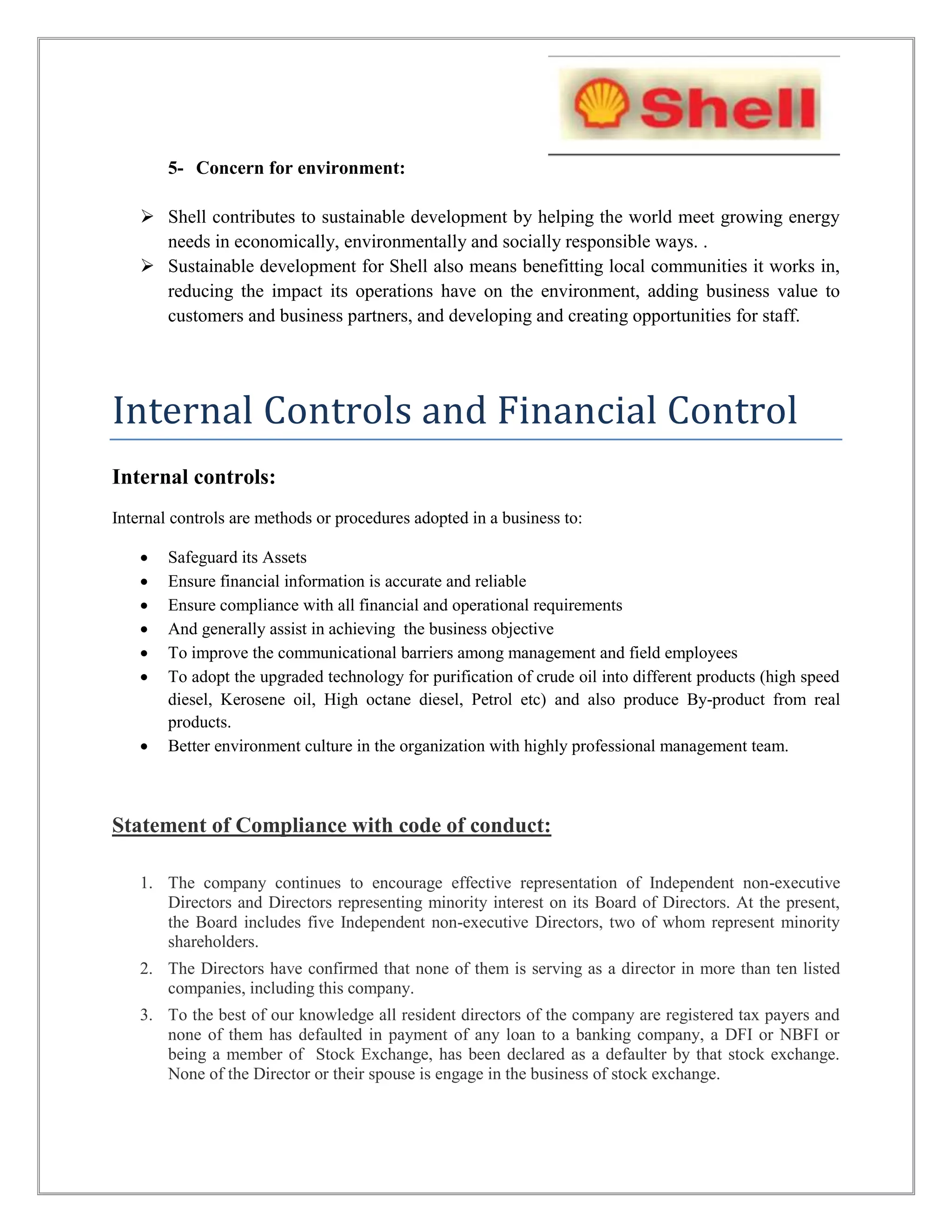 Corporate governance (shell pak) | PDF