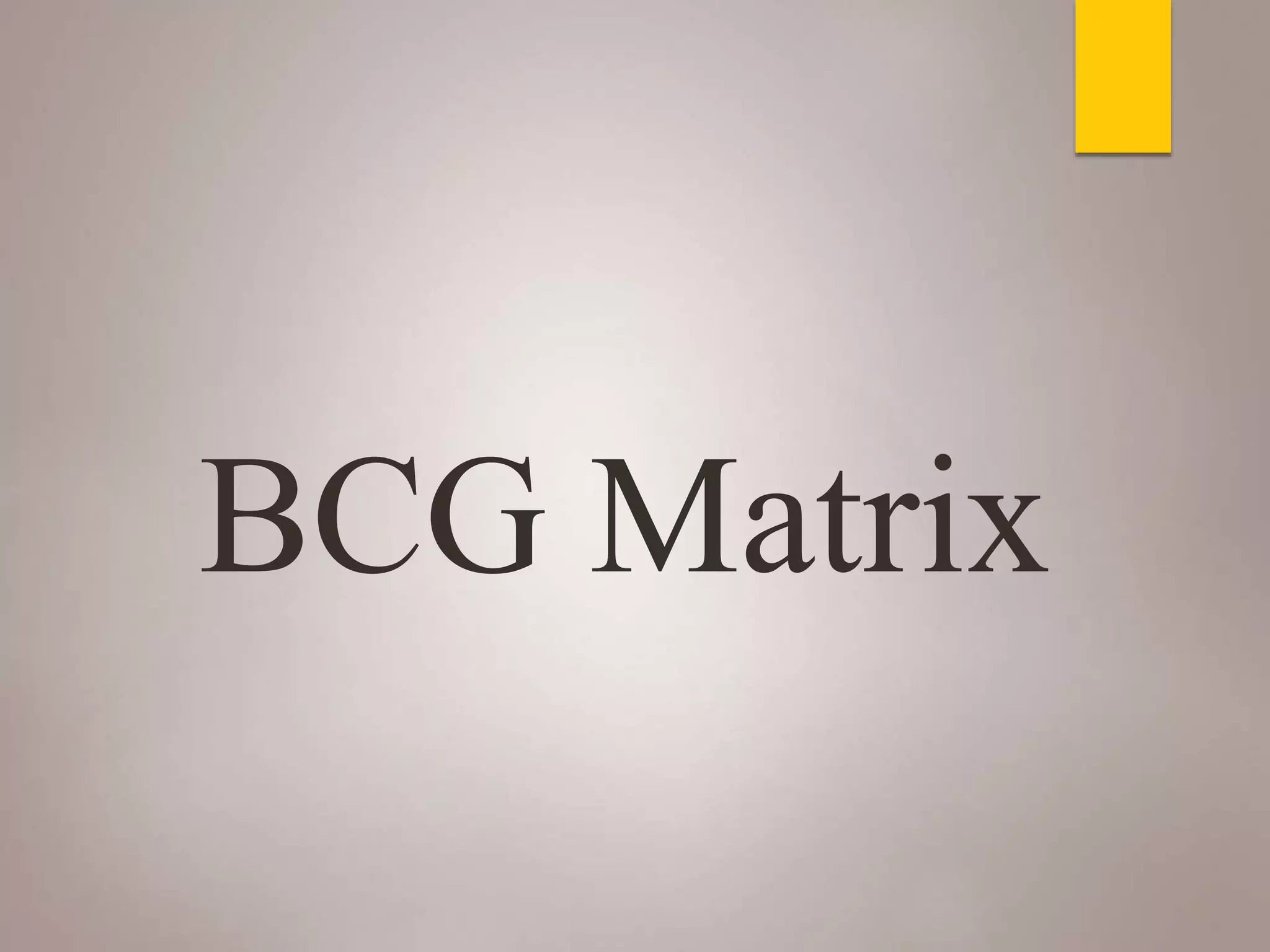 BCG MAtrix in Automobile Industry | PPTX