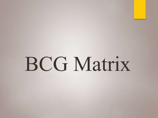 BCG MAtrix in Automobile Industry | PPTX