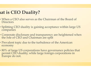 Corporate governance transparency | PPT