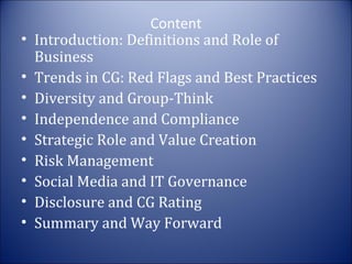 Corporate governance trends | PPT