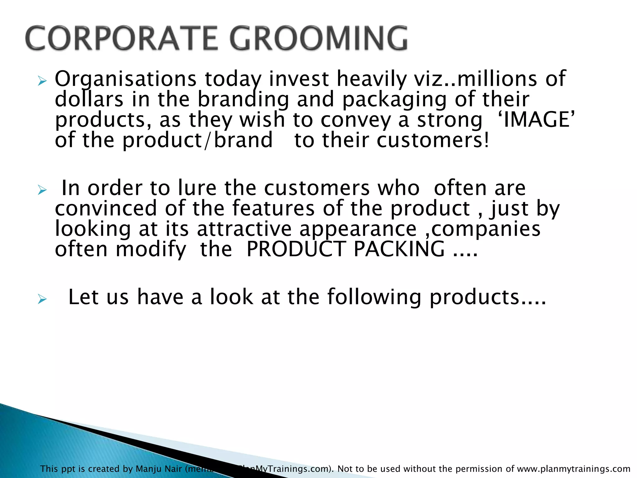 CORPORATE__GROOMING___ETIQUETTE_sample-ppt-by-manju-nair-member-of ...