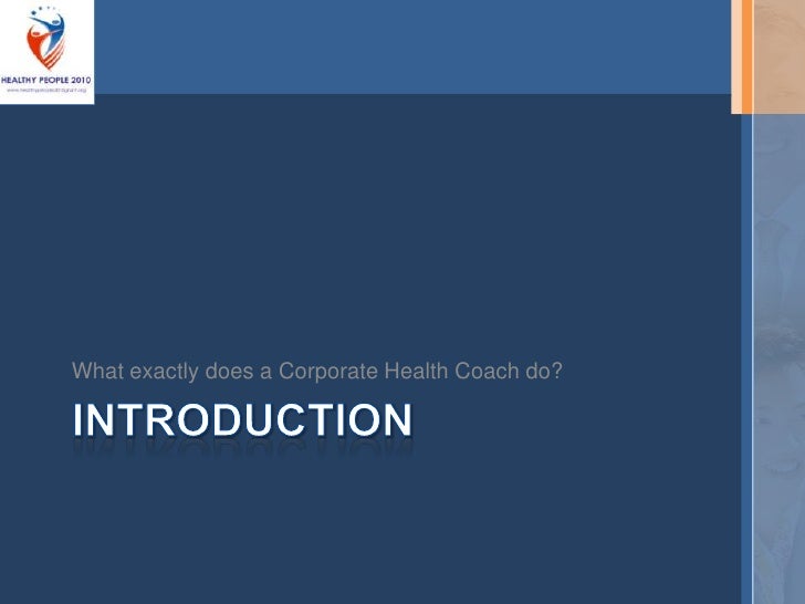 Corporate Health Coach Introduction