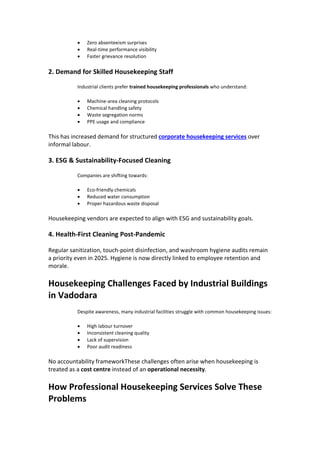 Corporate Housekeeping Services in Vadodara Maintaining Hygiene in ...