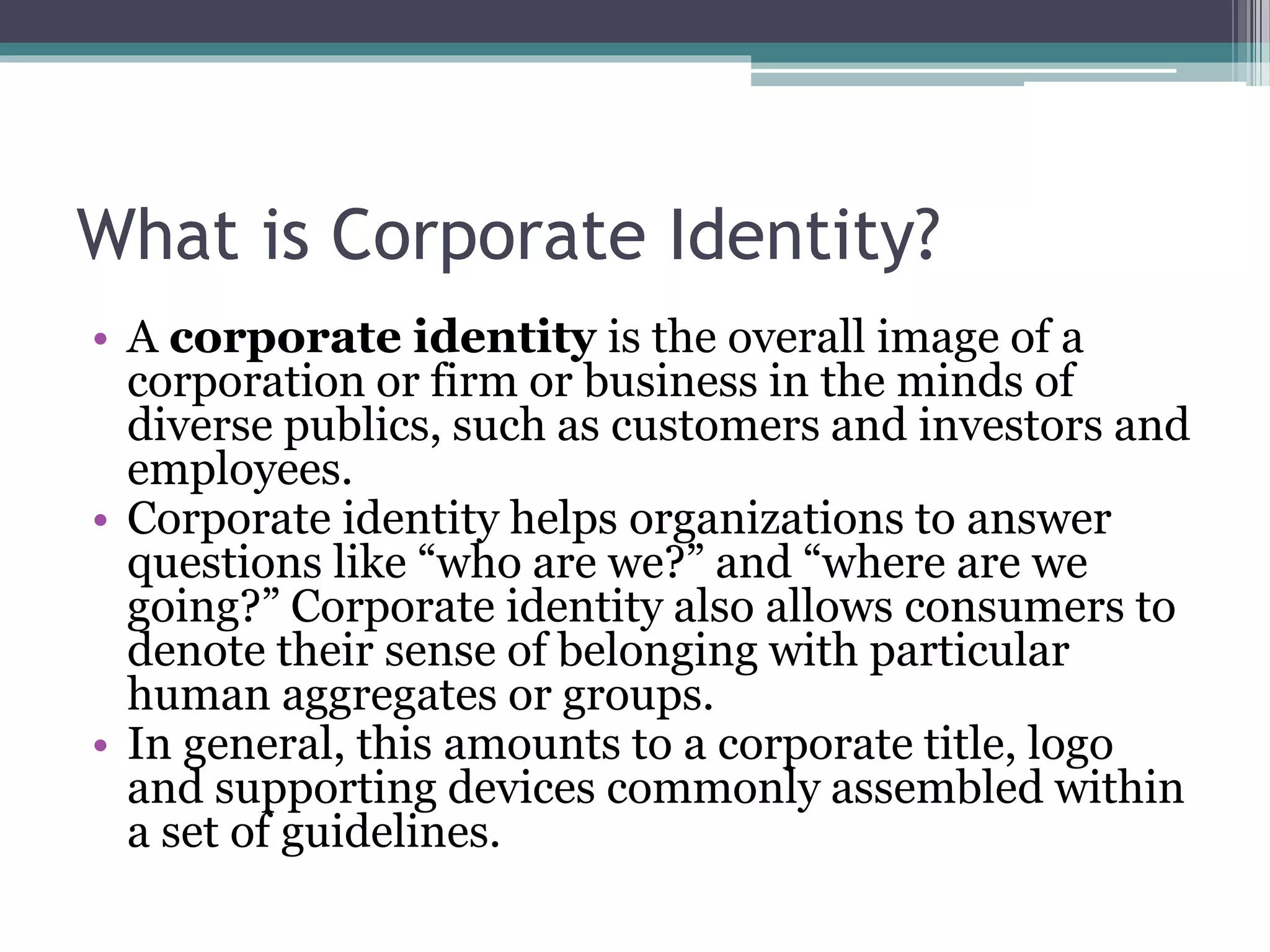 Corporate identity | PPTX