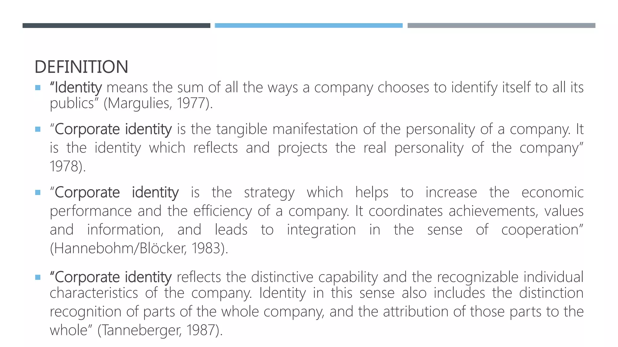 Corporate Identity and Corporate Identity Audit: Concept And Steps | PPTX