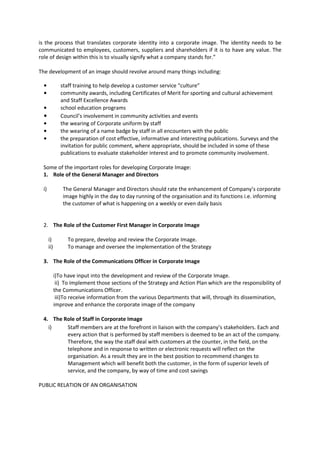 Corporate image building | DOCX