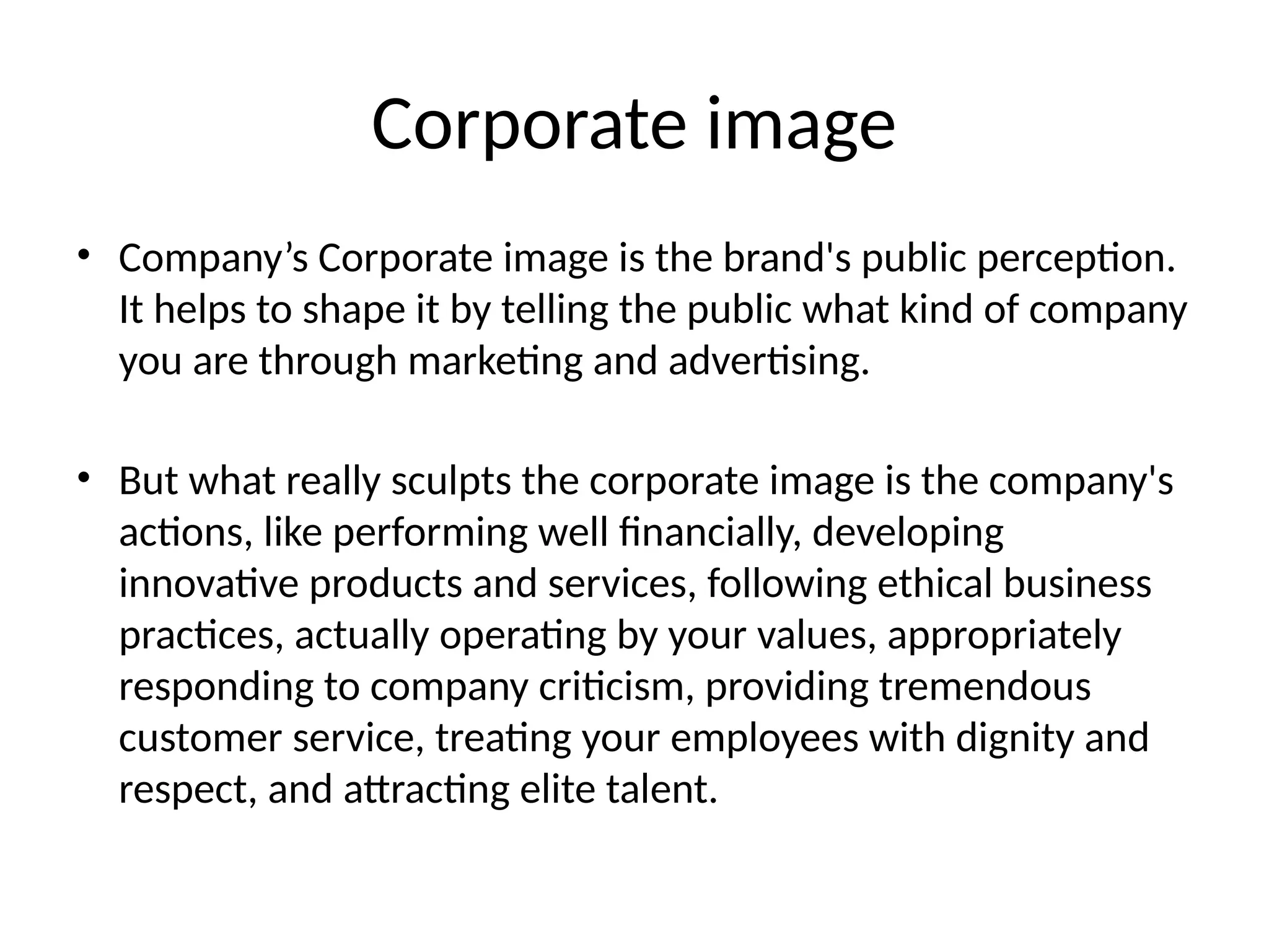 Corporate image versus brand image-Dimensions of corporate image.pptx