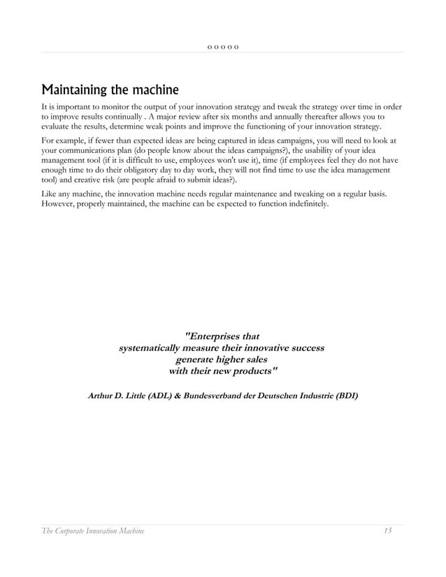 Corporate Innovation Machine | PDF