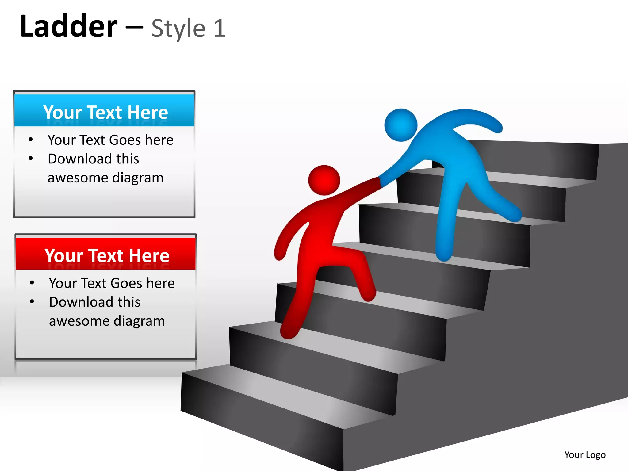 Corporate ladder hierarchy style 1 powerpoint presentation templates | PPTX
