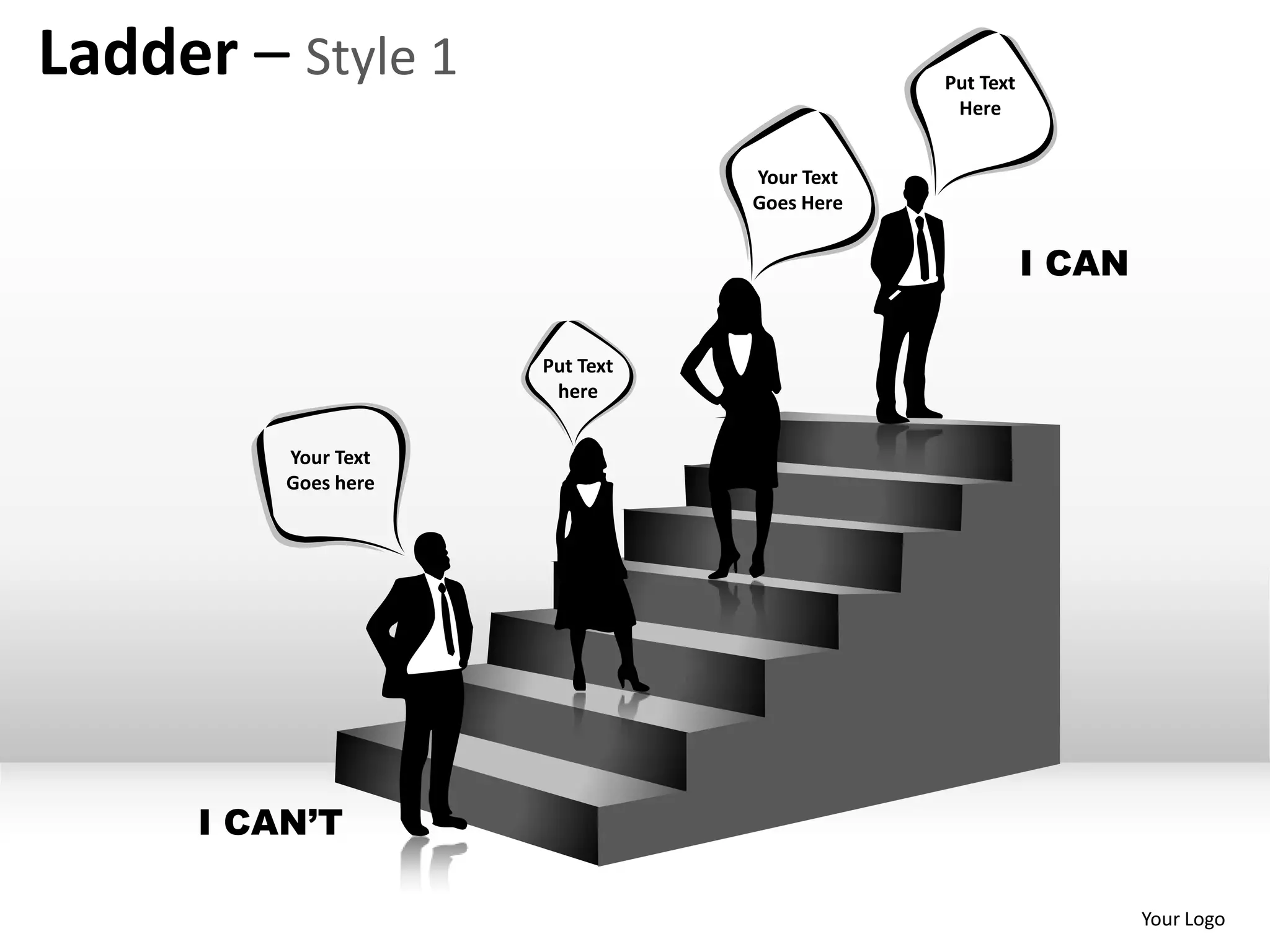 Corporate ladder hierarchy style 1 powerpoint presentation templates | PPTX