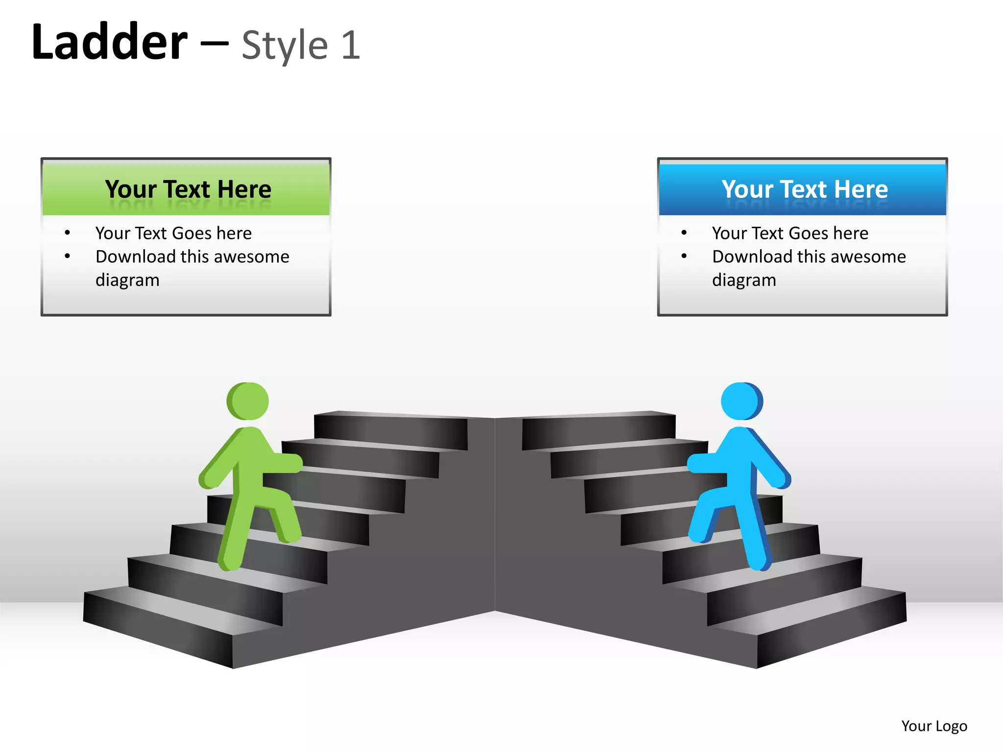 Corporate ladder hierarchy style 1 powerpoint presentation templates | PPTX