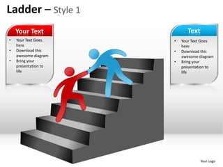 Corporate ladder hierarchy style 1 powerpoint presentation templates | PPTX