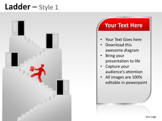 Corporate ladder hierarchy style 1 powerpoint presentation templates | PPTX