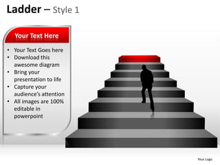 Corporate ladder hierarchy style 1 powerpoint presentation templates | PPTX