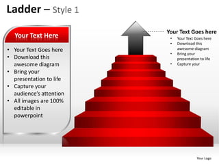 Corporate ladder hierarchy style 1 powerpoint presentation templates | PPTX