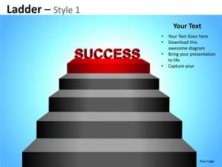 Corporate ladder hierarchy style 1 powerpoint presentation templates | PPTX