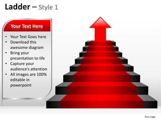 Corporate ladder hierarchy style 1 powerpoint presentation templates | PPTX