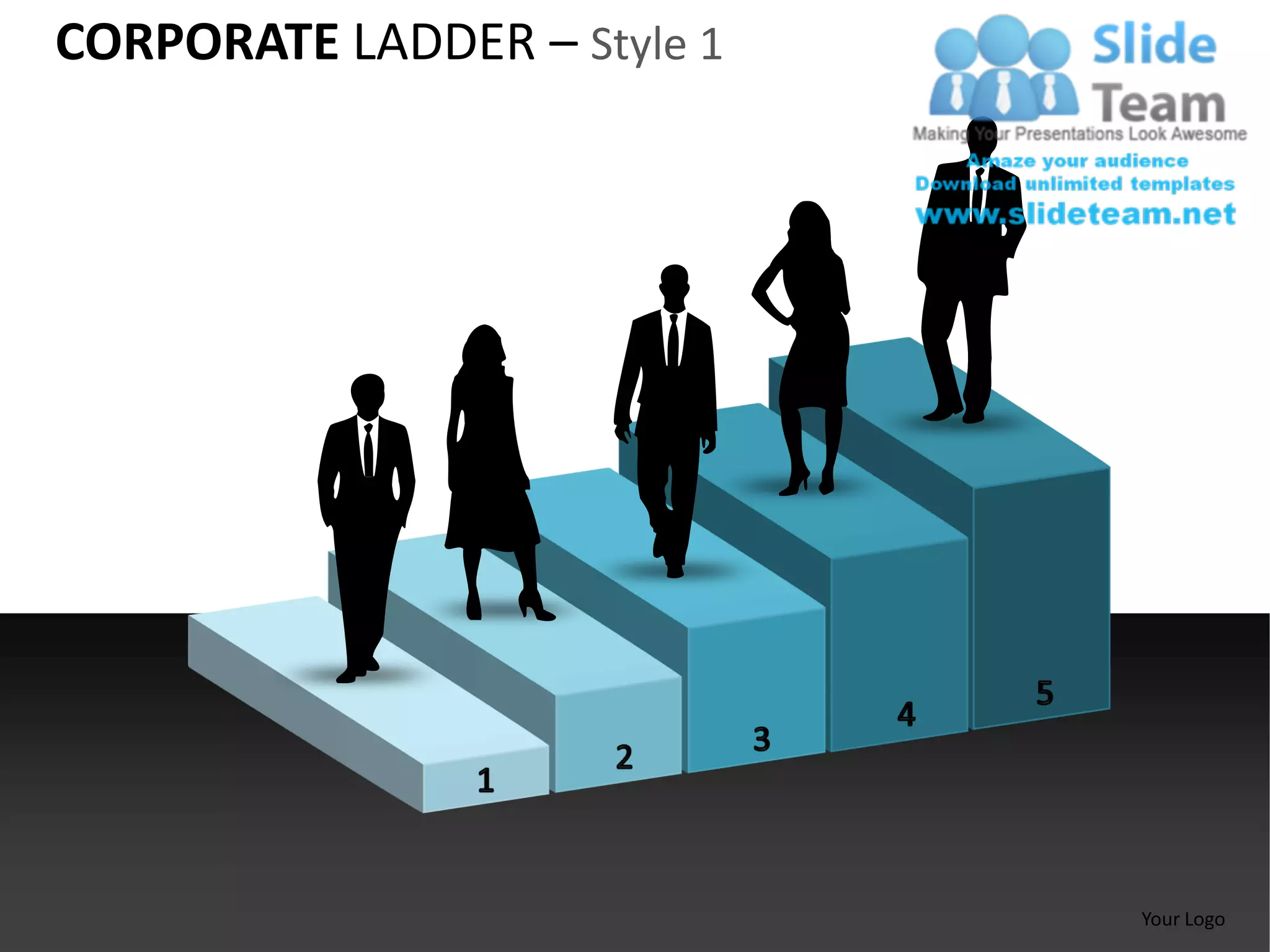 Corporate ladder style 1 powerpoint presentation slides ppt templates | PDF
