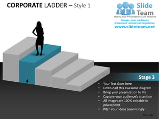 Corporate ladder style 1 powerpoint presentation slides ppt templates | PDF