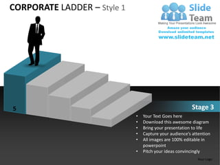 Corporate ladder style 1 powerpoint presentation slides ppt templates | PDF