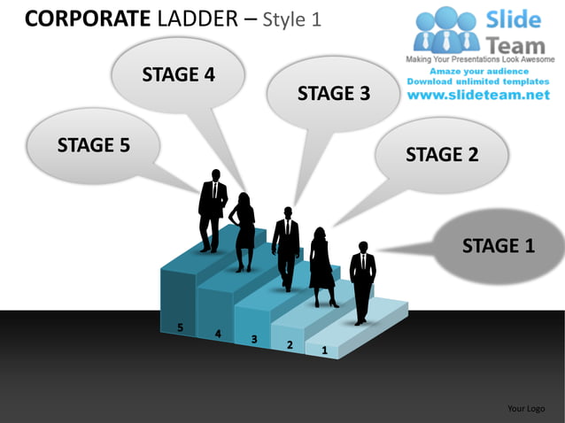 Corporate ladder style 1 powerpoint presentation slides ppt templates | PPT