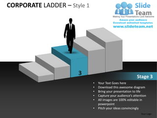 Corporate ladder style 1 powerpoint presentation slides ppt templates | PPT