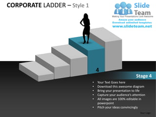 Corporate ladder style 1 powerpoint presentation slides ppt templates | PPT