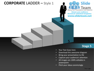 Corporate ladder style 1 powerpoint presentation slides ppt templates | PPT