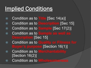 Law of Sale of Goods | PPTX