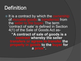 Law of Sale of Goods | PPTX