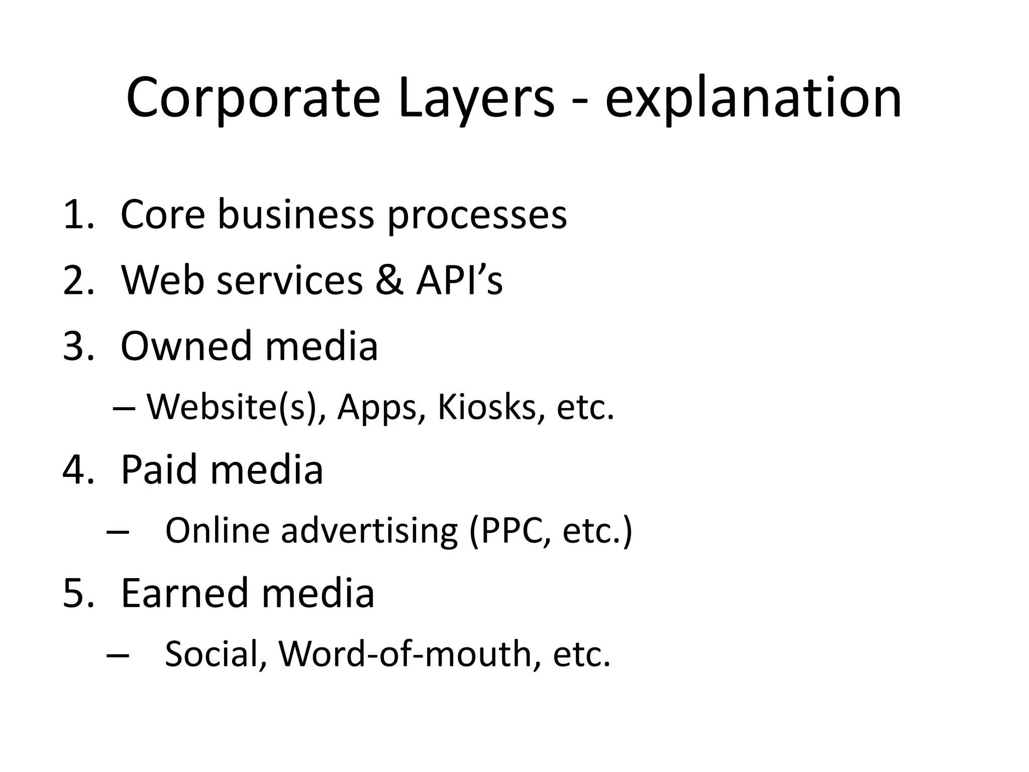 Corporate layers | PPT