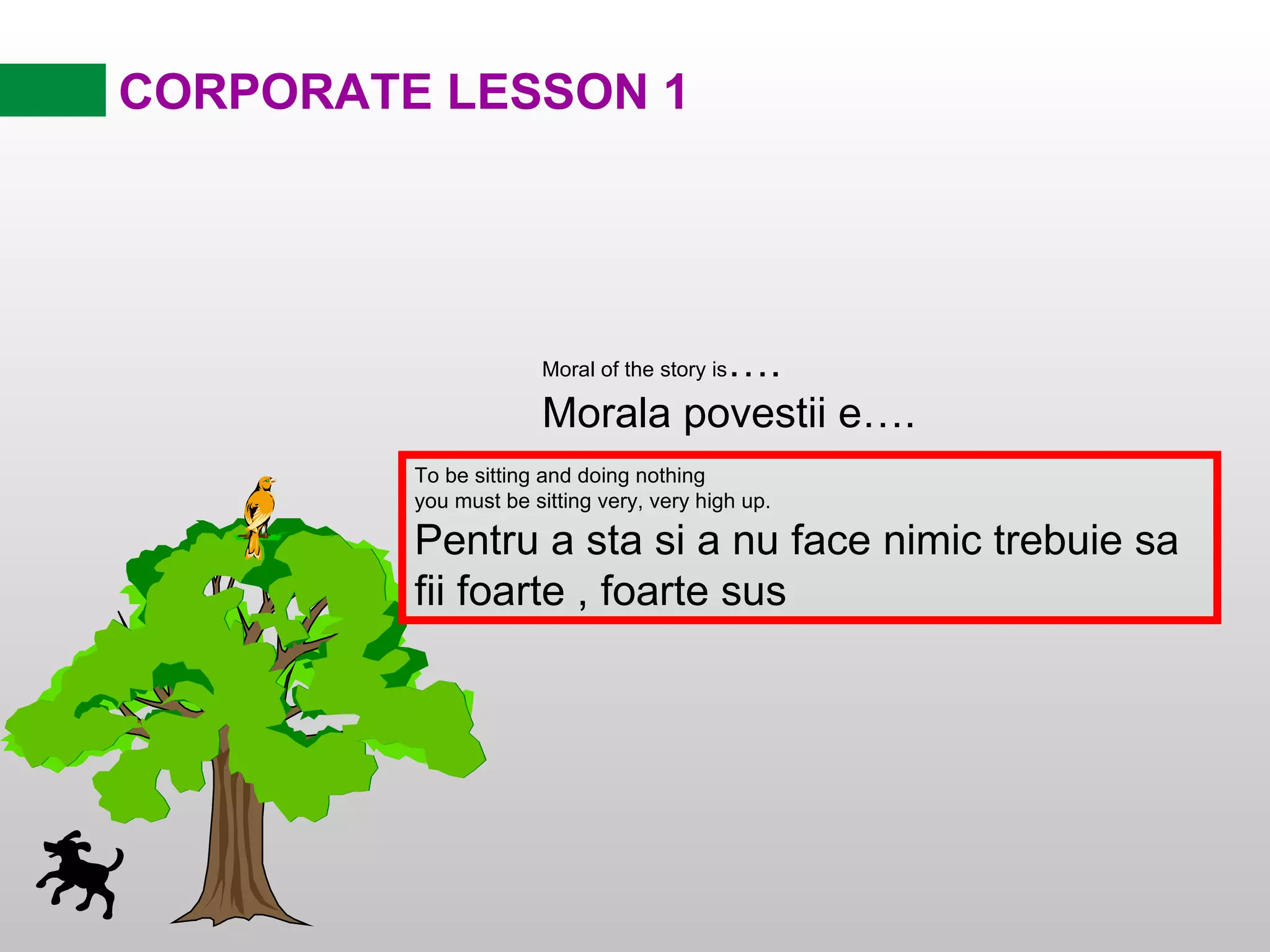 Corporate lessons | PPT