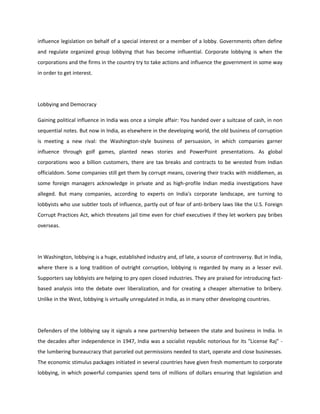 Corporate lobbying | DOCX