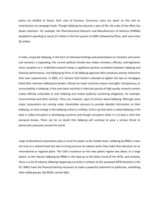 Corporate lobbying | DOCX