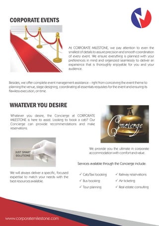 Corporate Milestone Company Profile | PDF