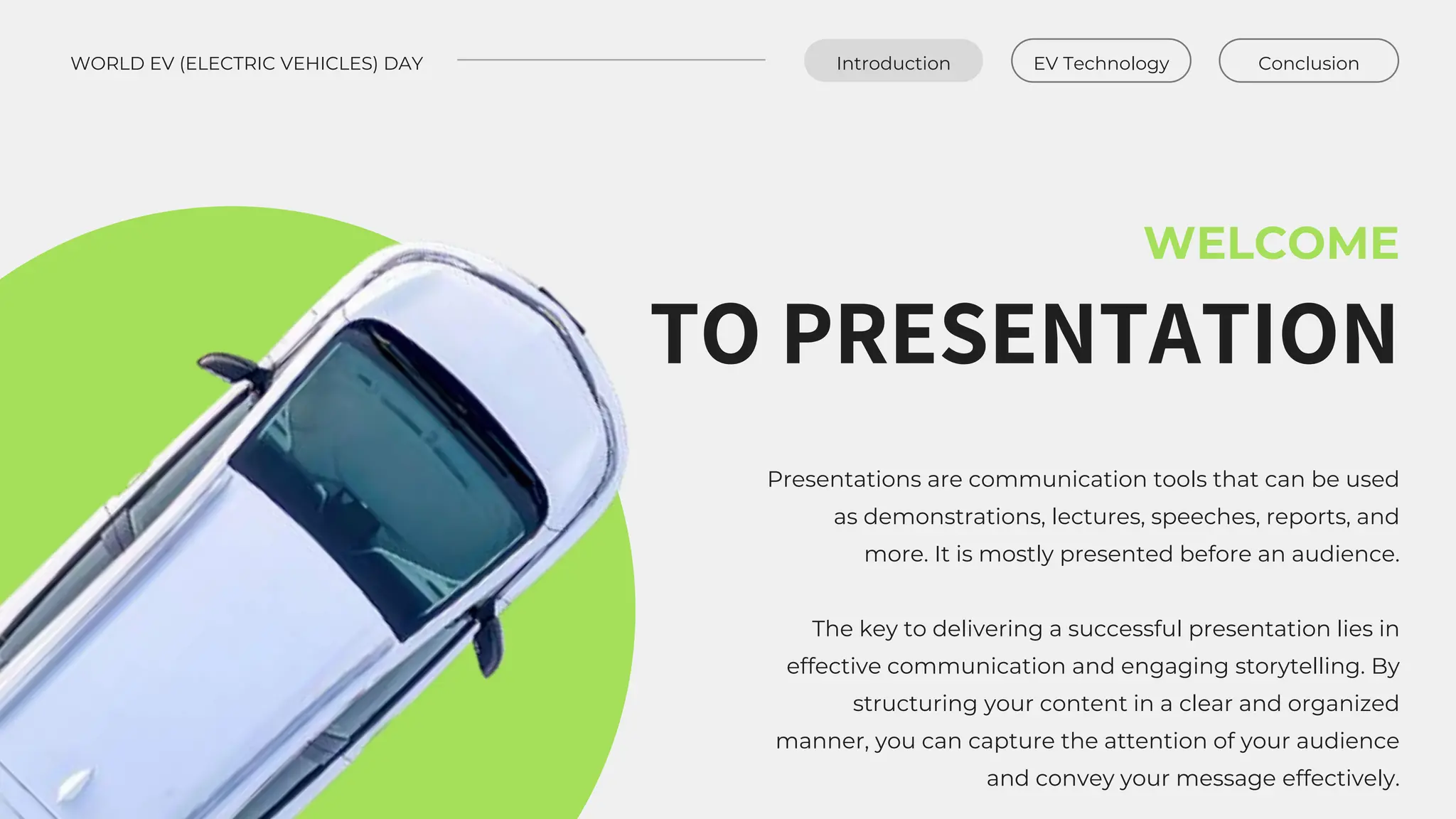 Corporate Minimal World EV (Electric Vehicles) Day Presentation.pptx