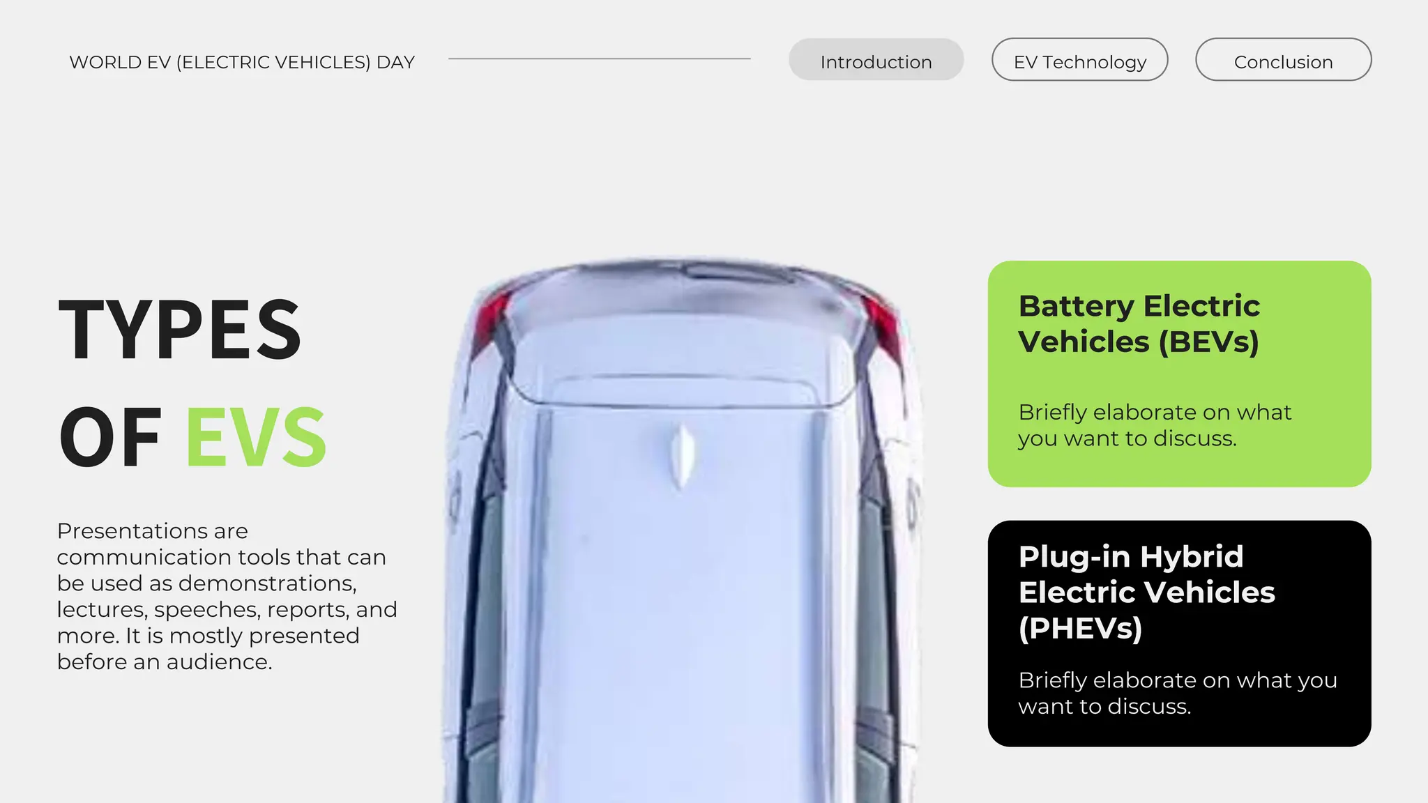Corporate Minimal World EV (Electric Vehicles) Day Presentation.pptx