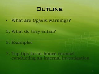 Corporate Miranda Warnings | PPT