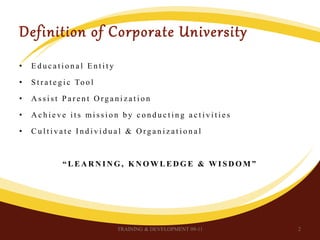 Corporate model university | PDF