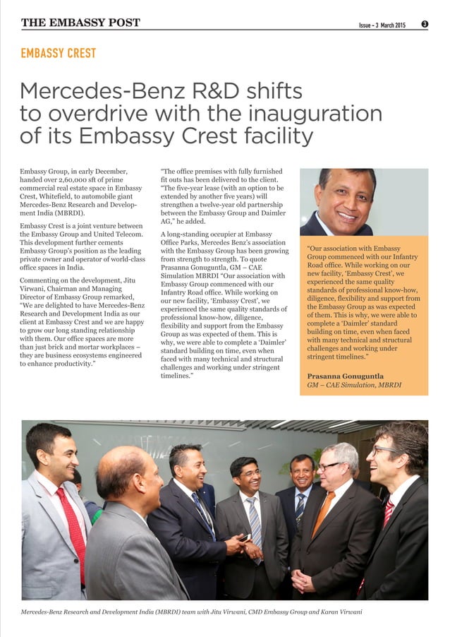 The Embassy Post – March ‘15 | PDF