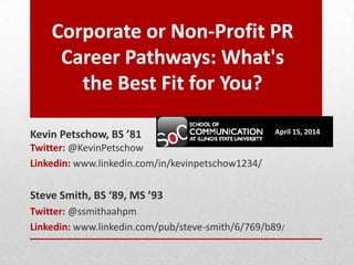 Corporate or Non-Profit PR Career Pathways: What's the Best Fit for You ...