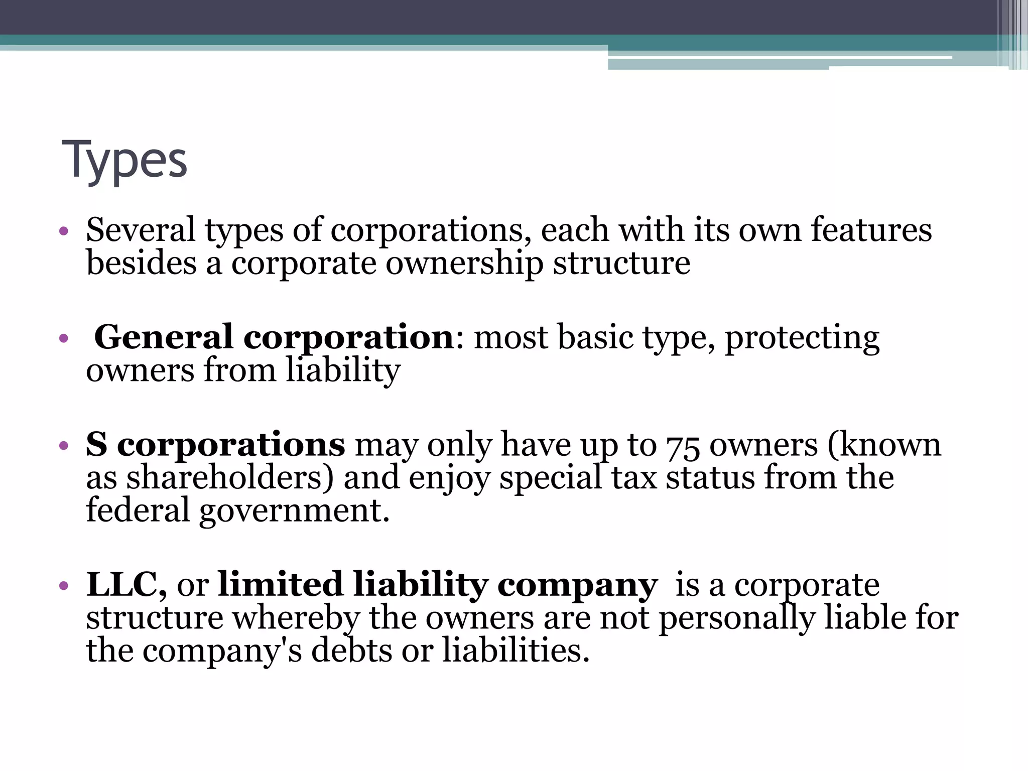 Corporate ownership structure | PPTX