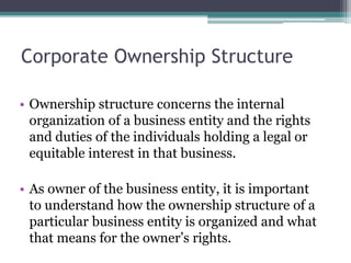 Corporate ownership structure | PPTX