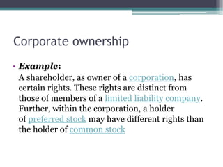 Corporate ownership structure | PPTX