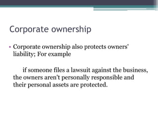 Corporate ownership structure | PPTX